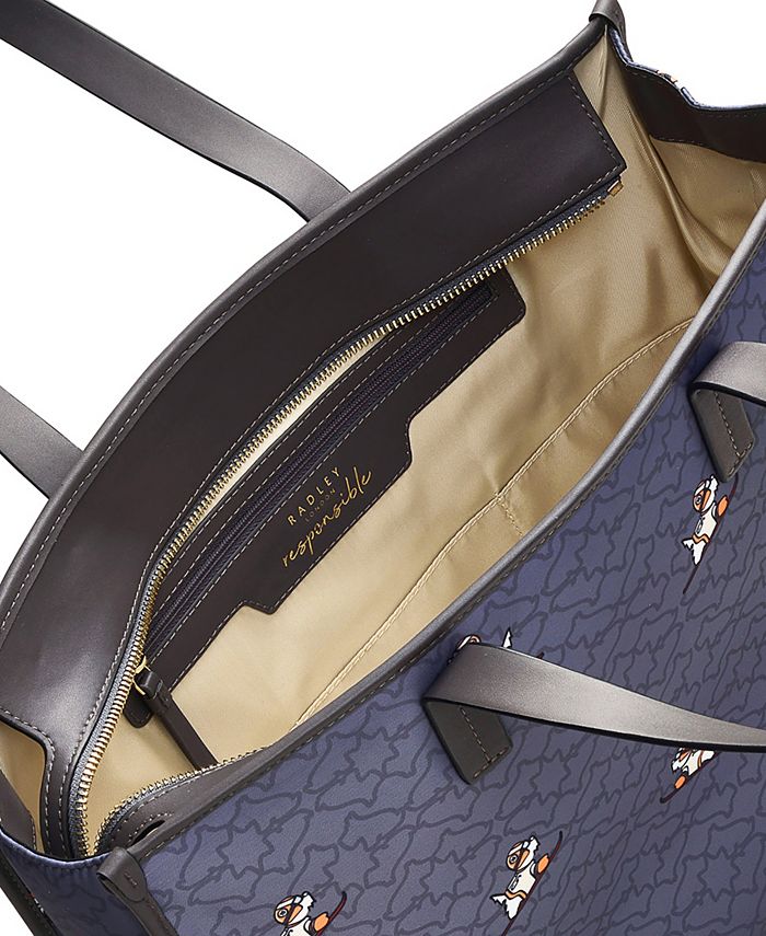 Radley London Heirloom Ski Dog Polyester Large Zip Top Shoulder - Macy's