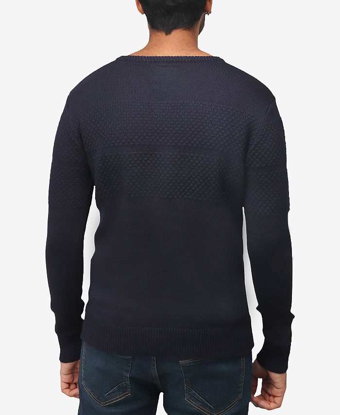 X-Ray Men's V-Neck Honeycomb Knit Sweater - Macy's