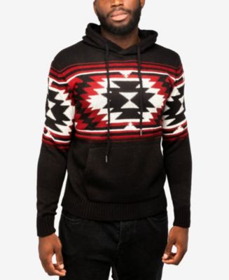 X-Ray Men's Aztec Hooded Sweater - Macy's