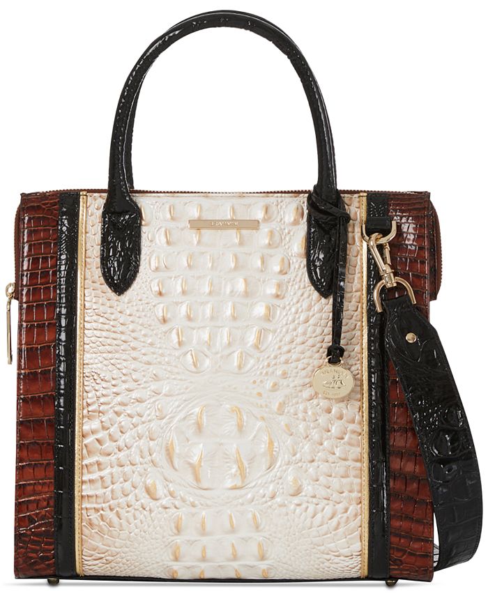 Brahmin Caroline Embossed Leather Satchel - Macy's