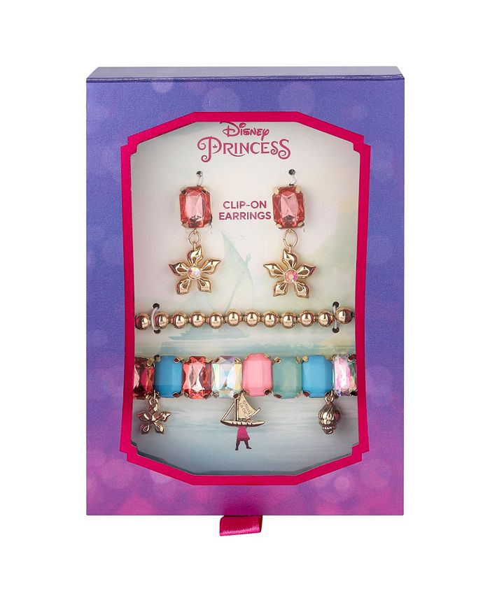 Disney Kid's Princess Moana Multi Bracelet and Earring Set - Macy's