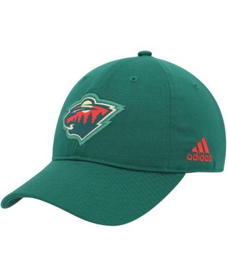 Men's adidas Green Minnesota Wild Primary Logo Slouch Adjustable Hat ...