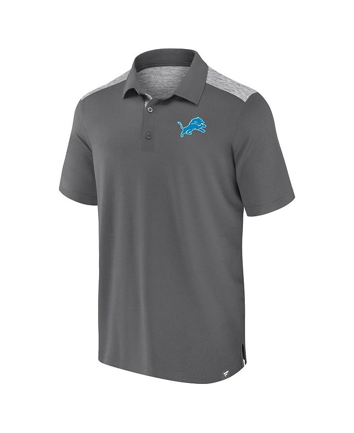 Fanatics Men's Gray Detroit Lions Long Shot Polo Shirt - Macy's