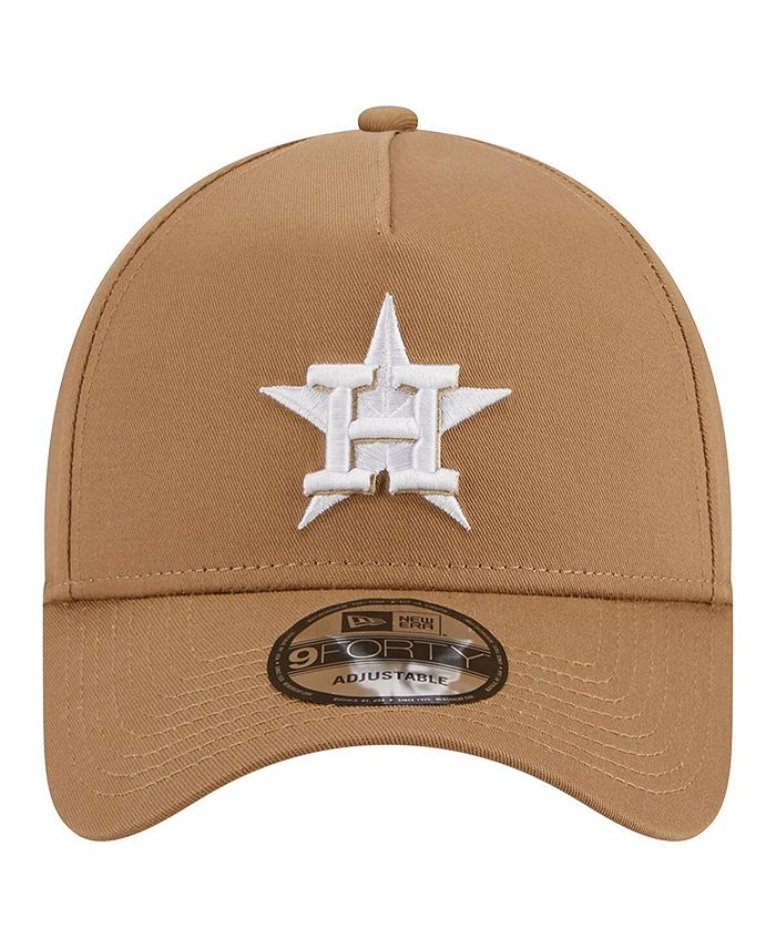 New Era Men's Khaki Houston Astros A-Frame 9FORTY Adjustable Hat - Macy's