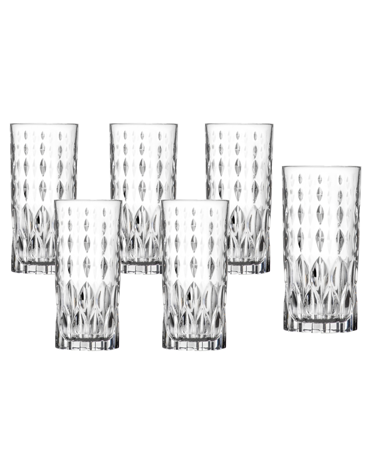 Click here for Lorren Home Trends Marilyn Set of 6 High Ball - Cl... prices