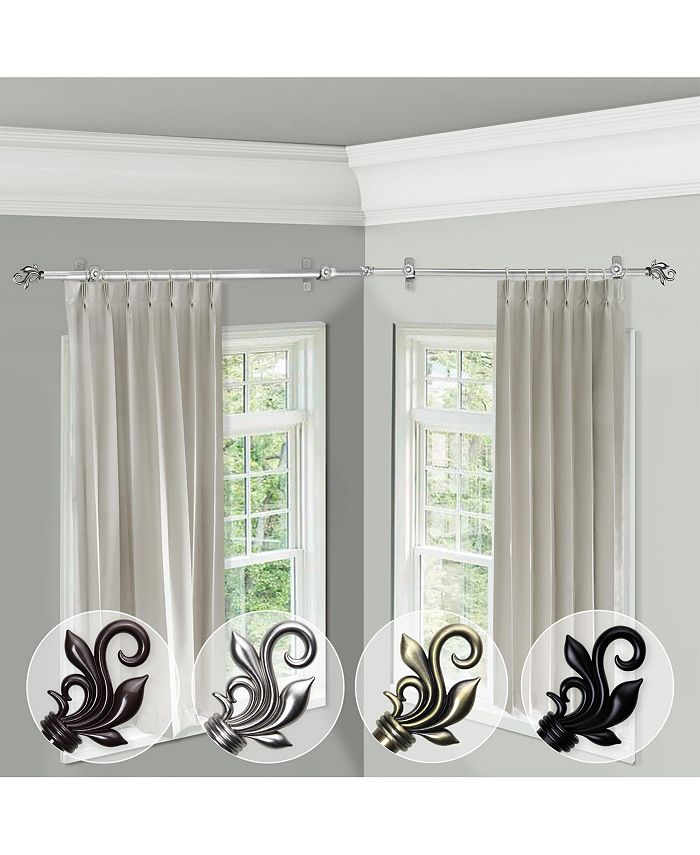Rod Desyne Delilah 13/16" Corner Curtain Rod 28-48" - Macy's
