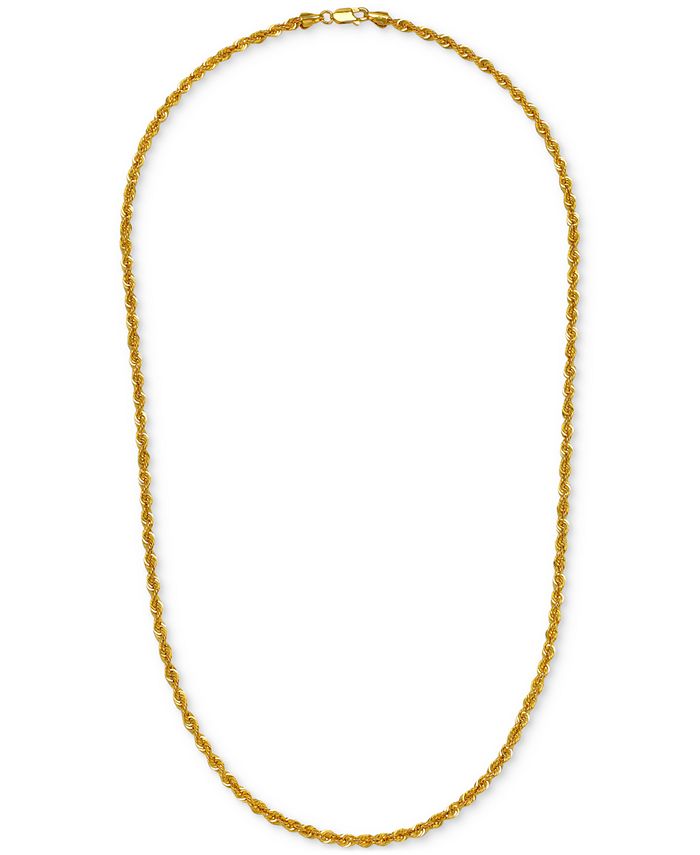 Macy's Sparkle Rope Link 20" Chain Necklace (3.6mm) in 14k Gold - Macy's