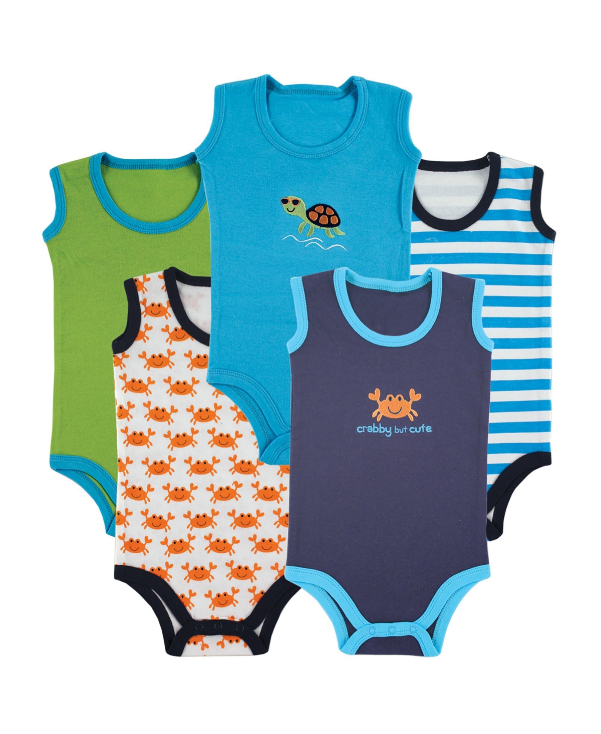 Click here for Luvable Friends Baby Boys Sleeveless Cotton Snap-C... prices