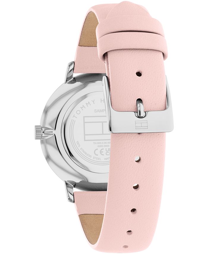 Tommy Hilfiger Women's Quartz Blush Leather Watch 34mm - Macy's
