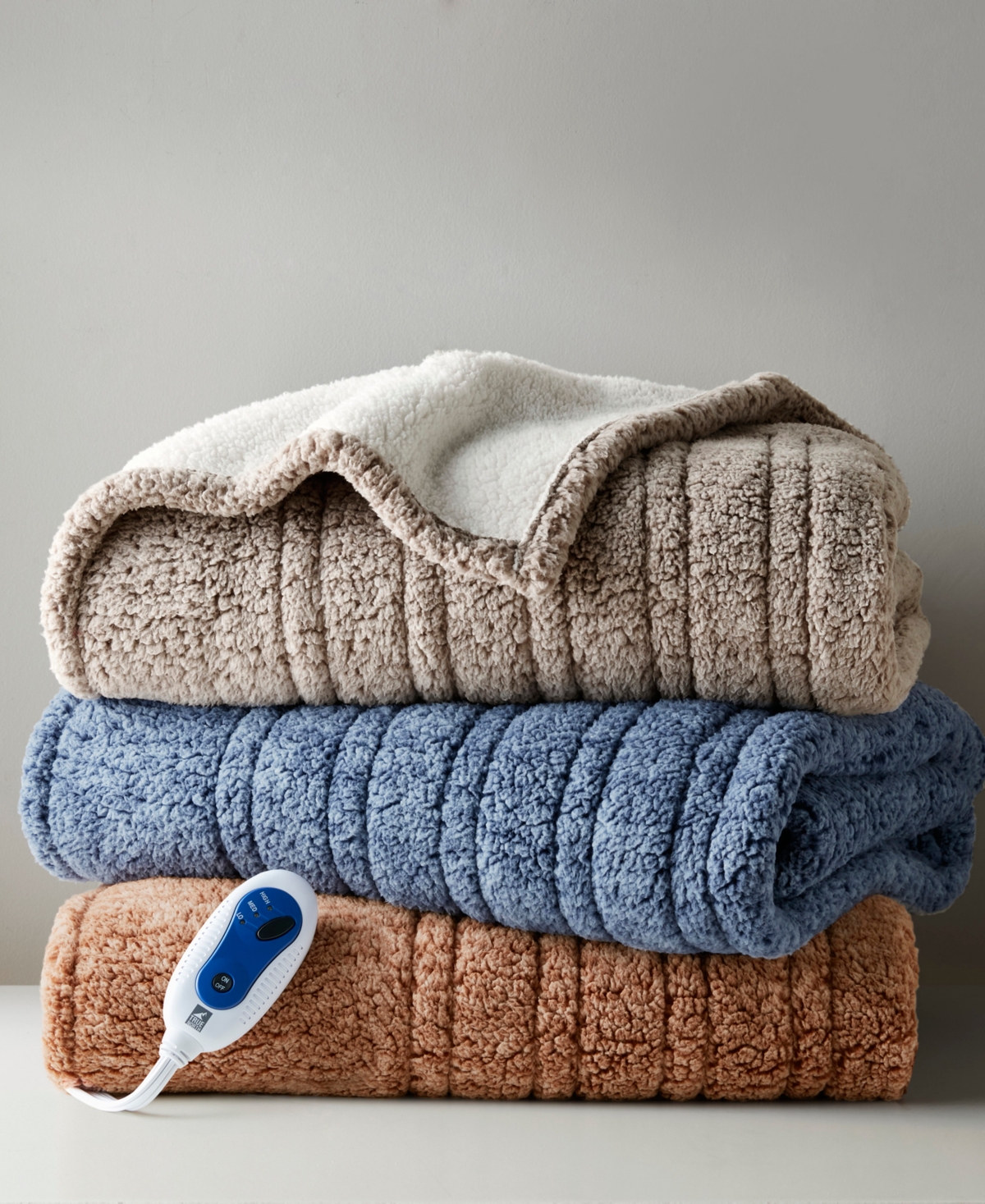 Click here for Madison Park Marbled Sherpa Heated Throw  50 x 60... prices