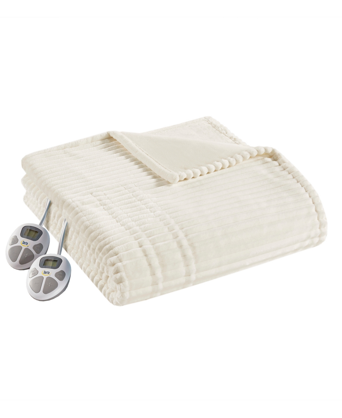 Click here for Serta Corded Plush Heated Blanket  Queen - Ivory prices