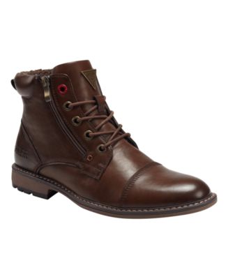 GUESS Men's Samwell Cap Toe Lace Up Casual Boots - Macy's