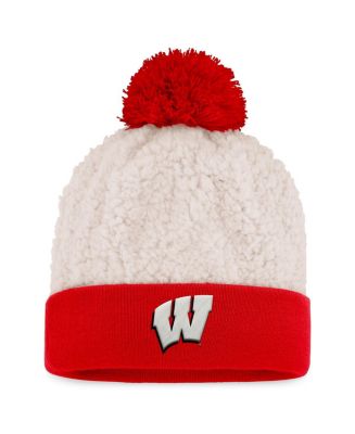Women's Top of the World Cream Wisconsin Badgers Grace Sherpa Cuffed ...