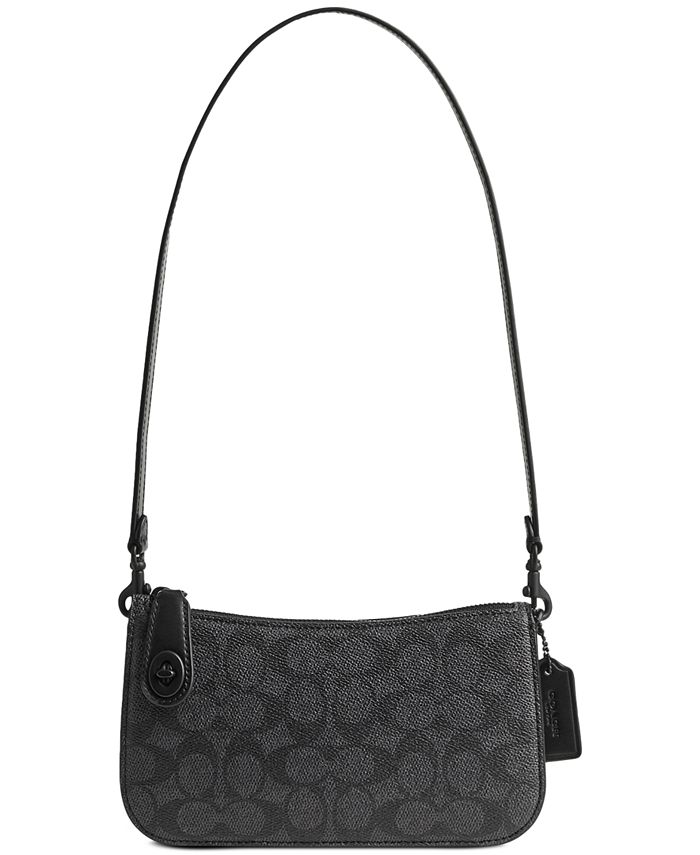 COACH Coated Canvas Signature Penn Shoulder Bag - Macy's