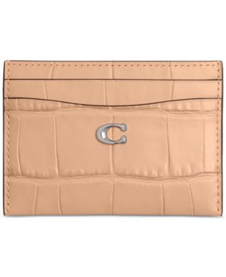 COACH Embossed Leather Essential Card Case - Macy's