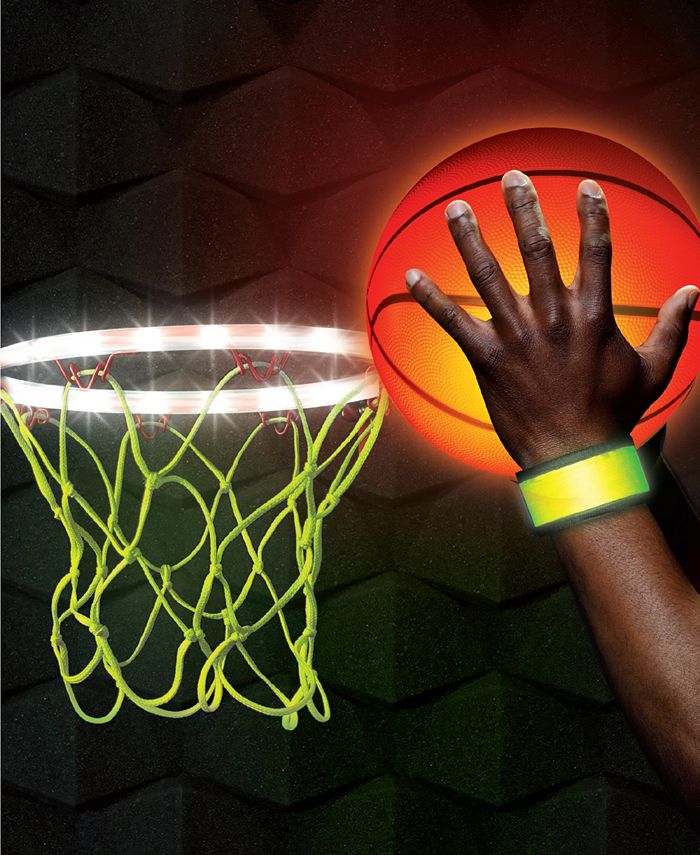 Black Series Night Glow Basketball Set, LED Light-Up Ball Net and ...