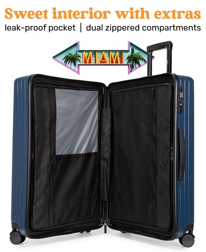 Miami CarryOn Ocean 2 Piece Polycarbonate Spinner Luggage Set - Macy's