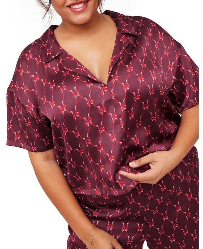 Adore Me Plus Size Verica Pajama Top & Pants Set - Macy's