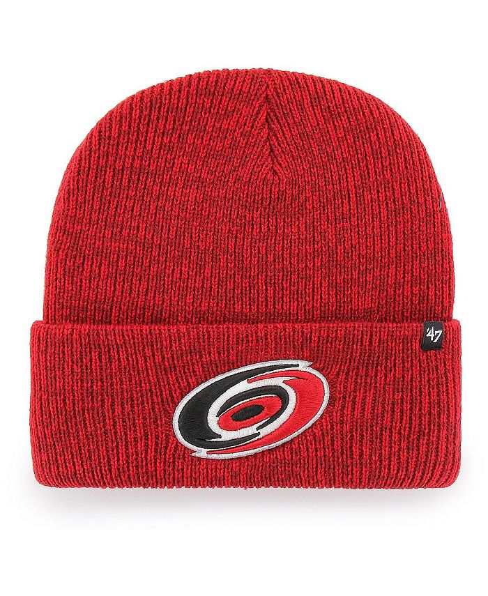 '47 Brand Men's Red Carolina Hurricanes Brain Freeze Cuffed Knit Hat ...
