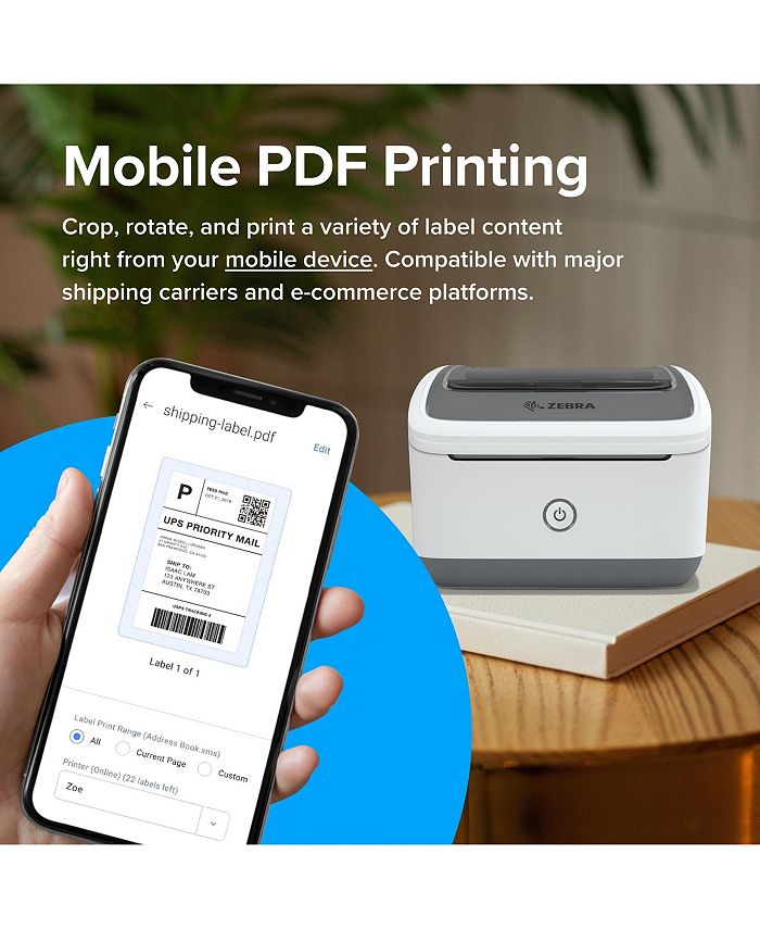 ZEBRA ZSB Series Thermal Label Printer - Label Printer for ZSB Label ...