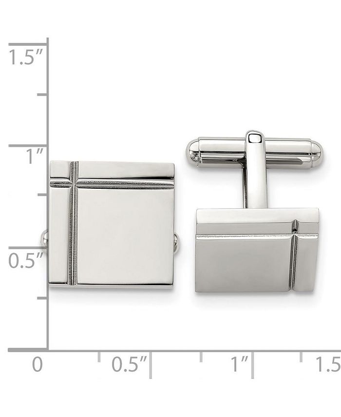 Chisel Stainless Steel Polished Square Cufflinks - Macy's