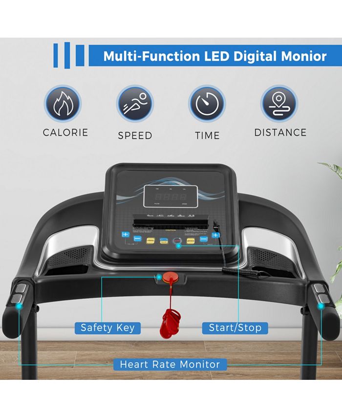 Simplie Fun Compact Easy Folding Treadmill Motorized Running Jogging ...