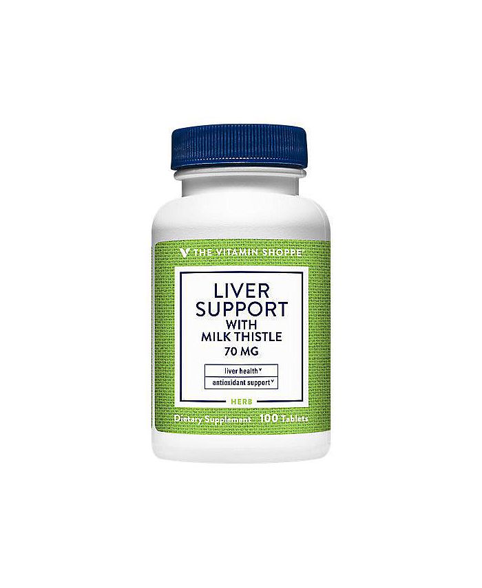 The Vitamin Shoppe Liver Support with Milk Thistle - 70 MG - 80% ...