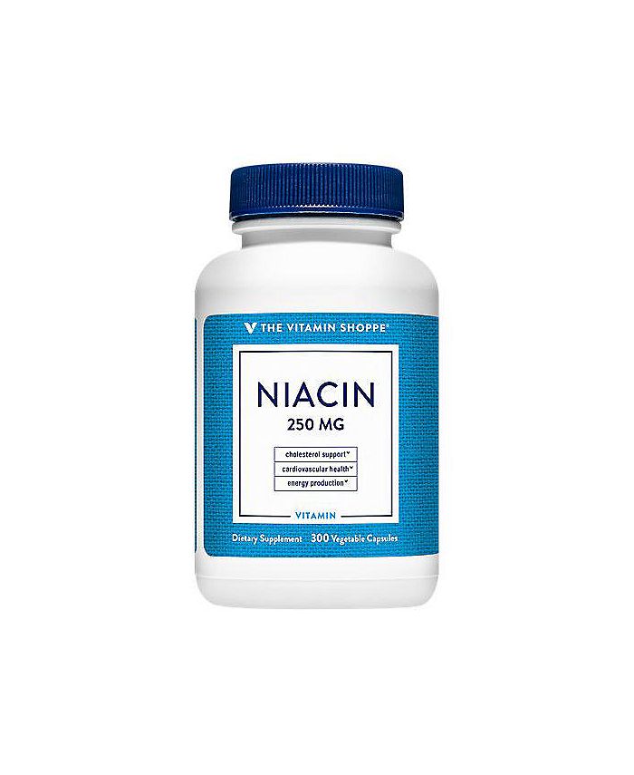 The Vitamin Shoppe Niacin - Cholesterol Support - 250 MG (300 Vegetable ...