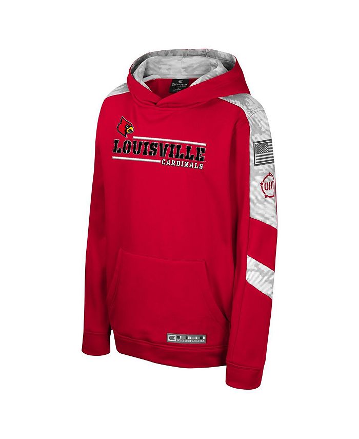 Colosseum Big Boys Red Louisville Cardinals OHT Military-Inspired Appreciation Cyclone Digital ...