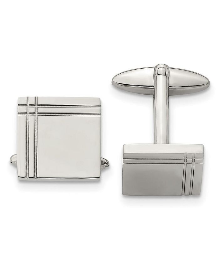 Chisel Stainless Steel Polished Square Cufflinks - Macy's