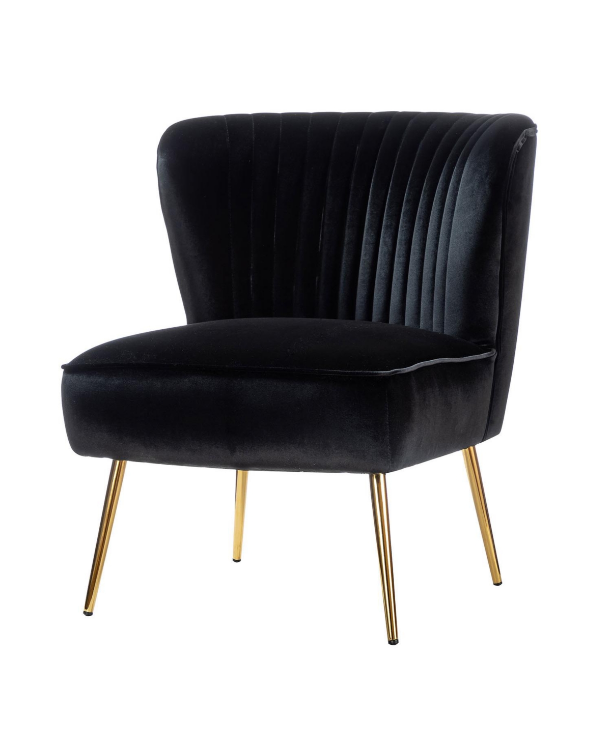 Click here for Hulala Home Velvet Accent Chair with Gold Metal Le... prices