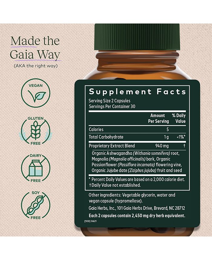 Gaia Herbs SleepThru - Natural Sleep Support Supplement with Organic ...