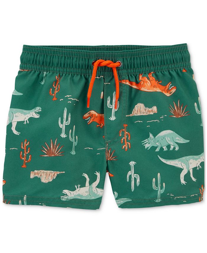 Carter's Toddler Boys Roar-Some Rash Guard Top and Dinosaur-Print Swim ...