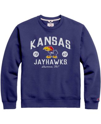 Men's League Collegiate Wear Royal Distressed Kansas Jayhawks Bendy ...