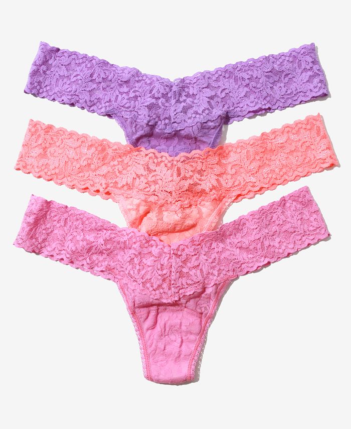 Hanky Panky Women's Holiday 3 Pack Low Rise Thong Underwear - Macy's