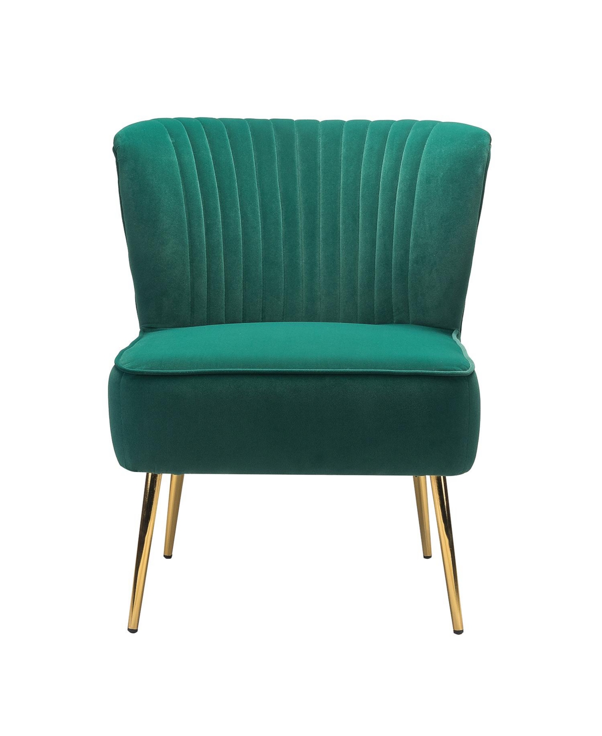 Click here for Hulala Home Velvet Accent Chair with Gold Metal Le... prices