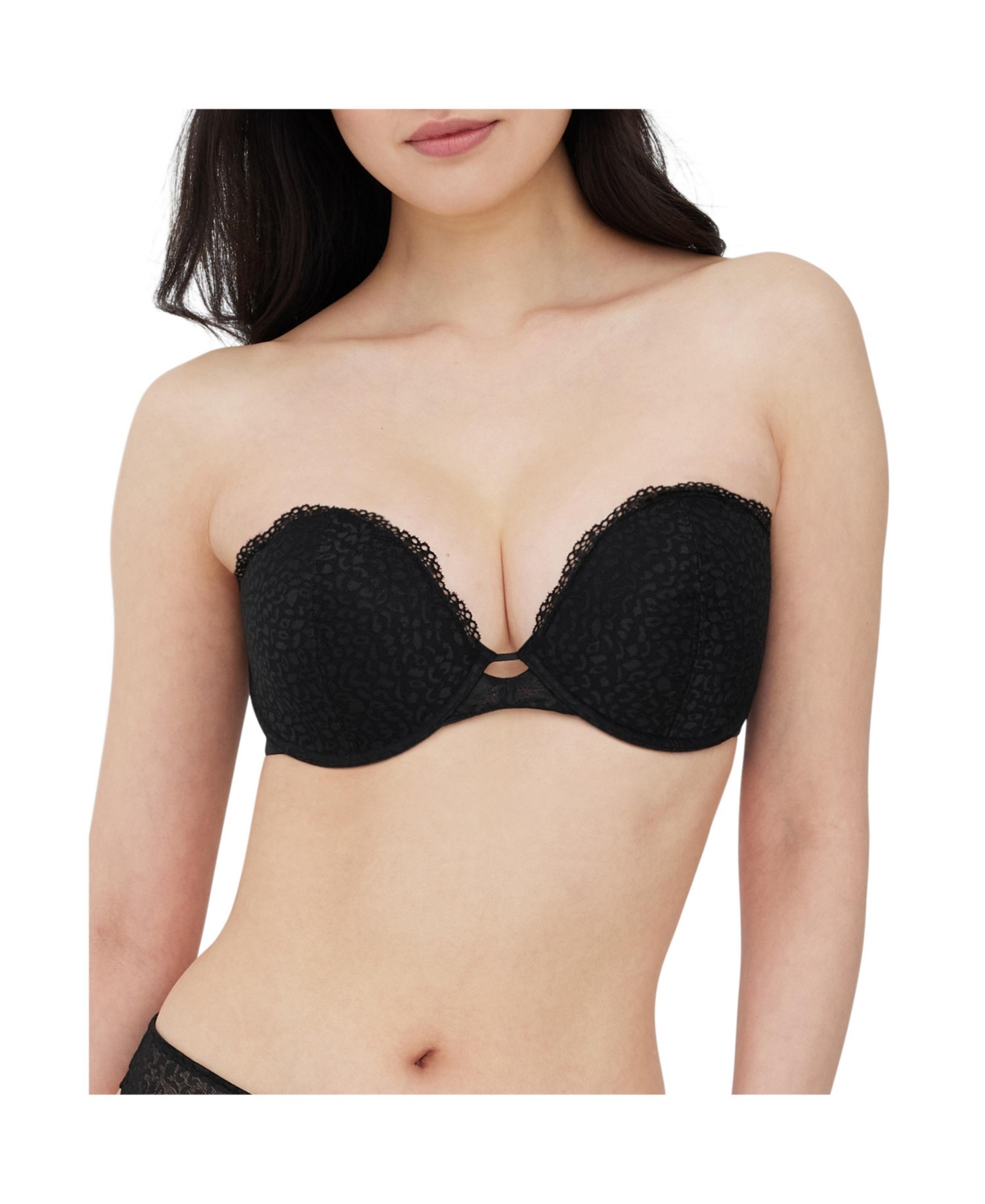 Skarlett Blue Womens Rouse Full Coverage Lightly Lined Strapless Bra - Black