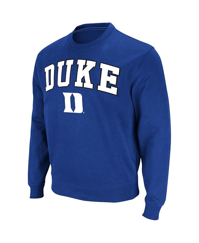 Colosseum Men's Royal Duke Blue Devils Arch & Logo Pullover Sweatshirt ...