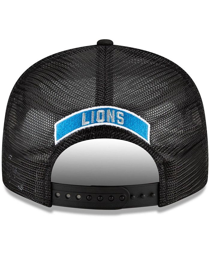 New Era Men's Black Detroit Lions Shade Trucker 9FIFTY Snapback Hat ...