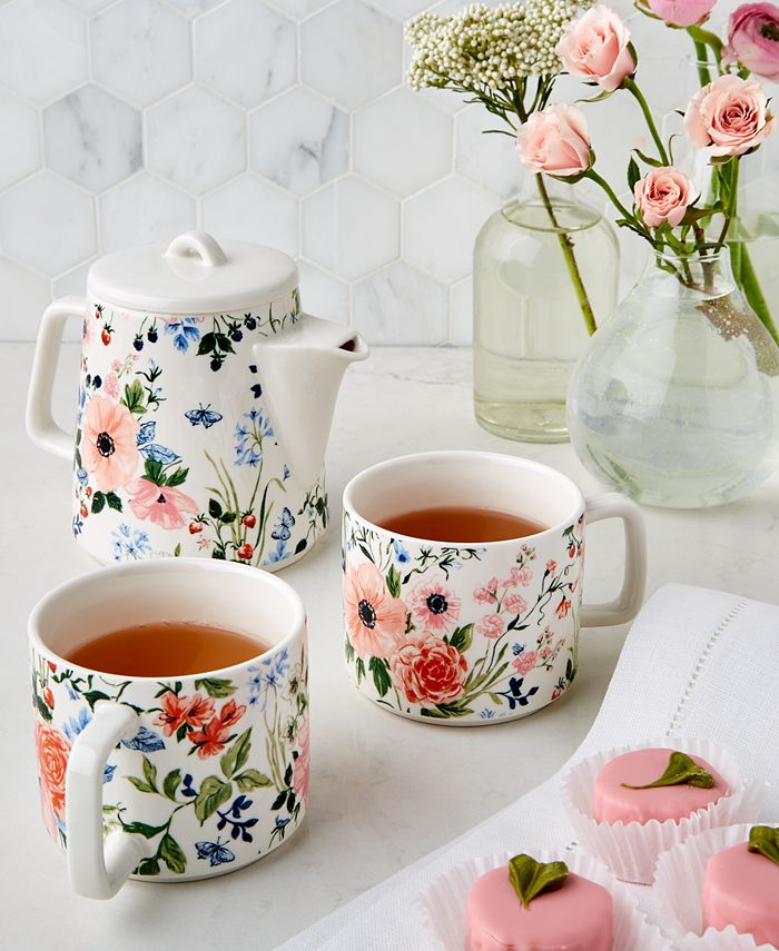 Macy's Flower Show Teapot Set, Created for Macy's - Macy's