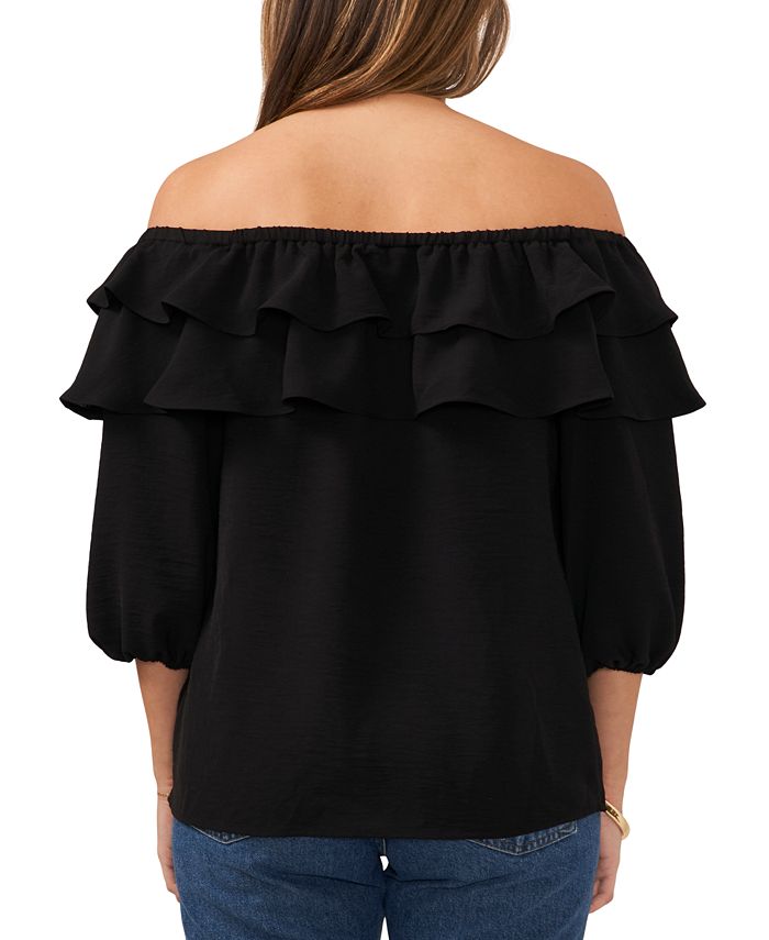 Sam & Jess Women's Double-Ruffle Off-The-Shoulder Blouse - Macy's
