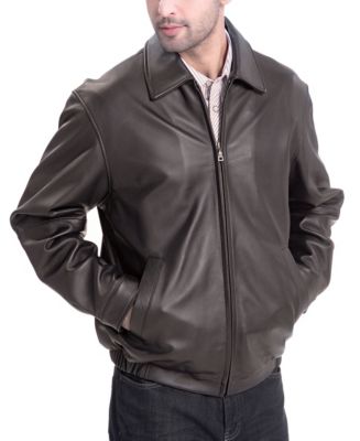 BGSD Men Derrick Leather Bomber Jacket - Tall - Macy's