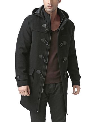 BGSD Men Benjamin Wool Blend Classic Duffle Coat - Big and Tall - Macy's