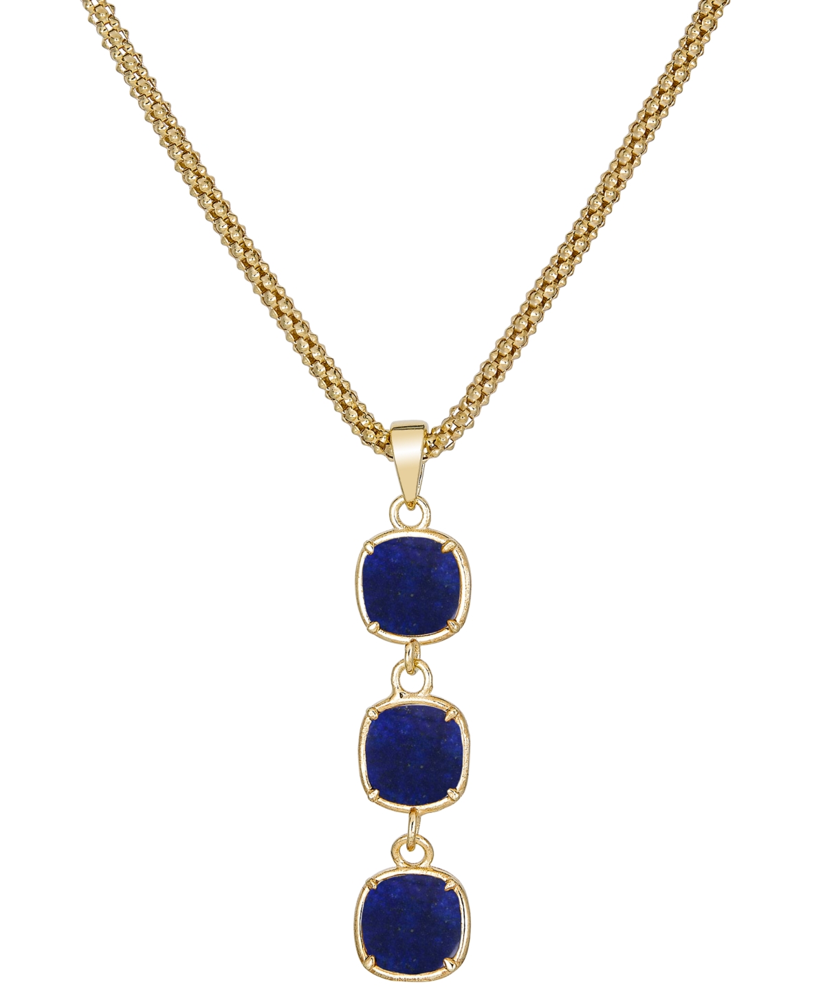 Click here for Lapis Lazuli Triple Drop Pendant Necklace in 14k G... prices