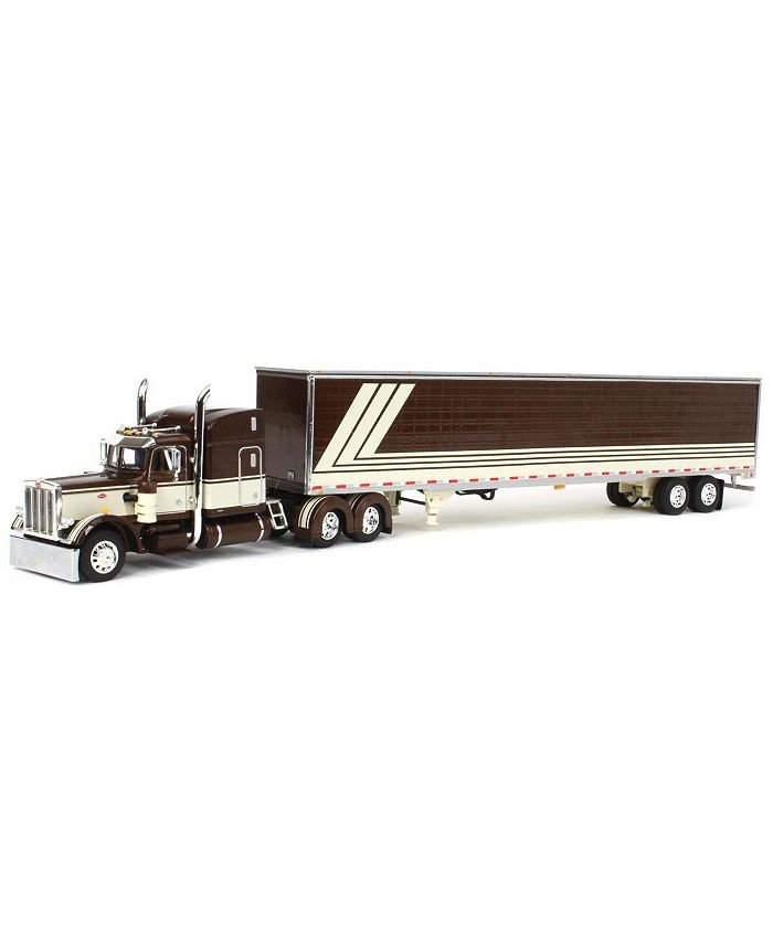 First Gear DCP 1/64 Brown & Cream Peterbilt 63'' Mid-Roof Sleeper w ...