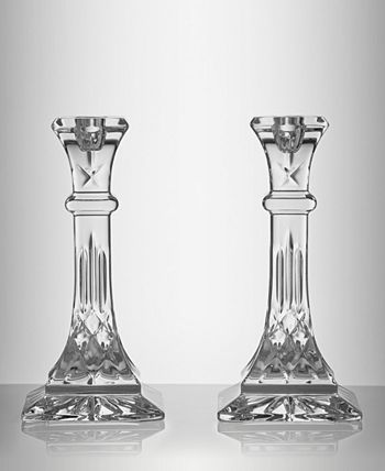 Waterford Lismore 8" Candlestick, Set of 2 - Macy's