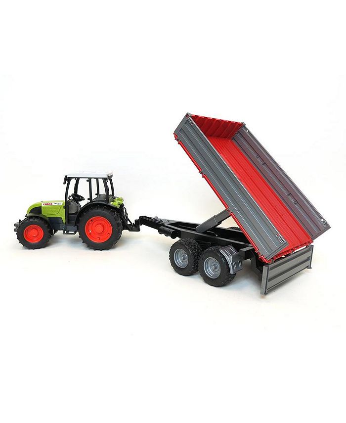 Bruder 1/16 Claas Nectis tractor with Front loader and Trailer - Macy's