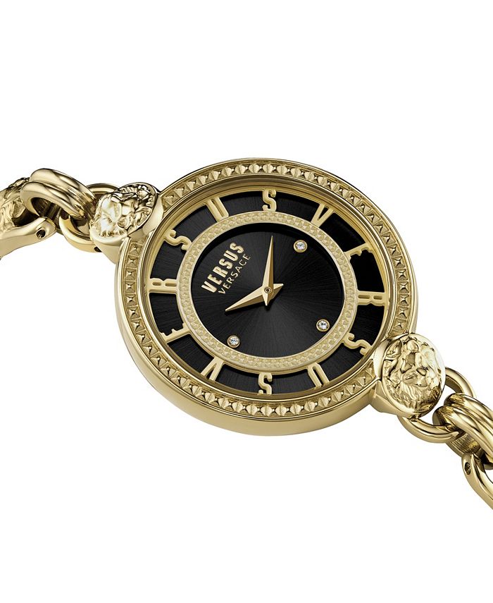 Versus Versace Women's Les Docks Two Hand Gold-Tone Stainless Steel ...