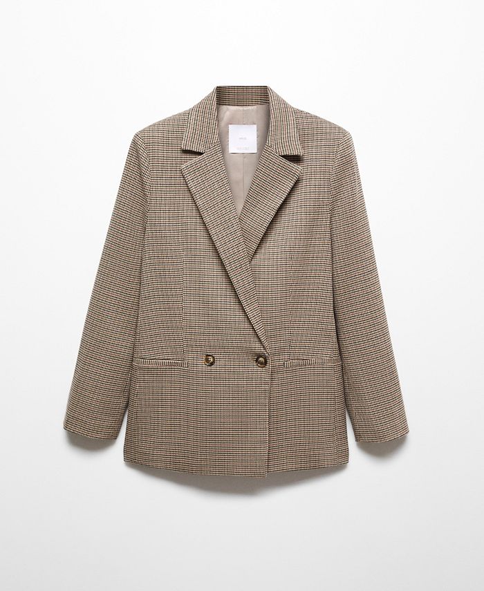 MANGO Women's Cross Button Blazer - Macy's