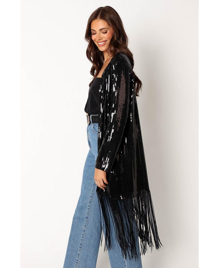 Petal and Pup Women's Miriam Sequin Fringe Duster Trench Coat - Macy's